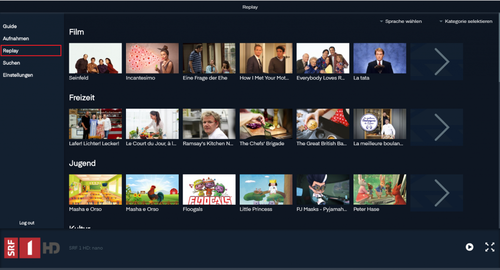 » Replay Store für WebTV / APP » tvfactory